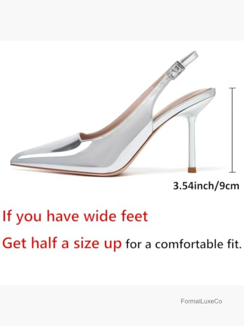 Shoes | Slingback Pumps Pointy Toe High Heels Comfortable Wedding Prom ...